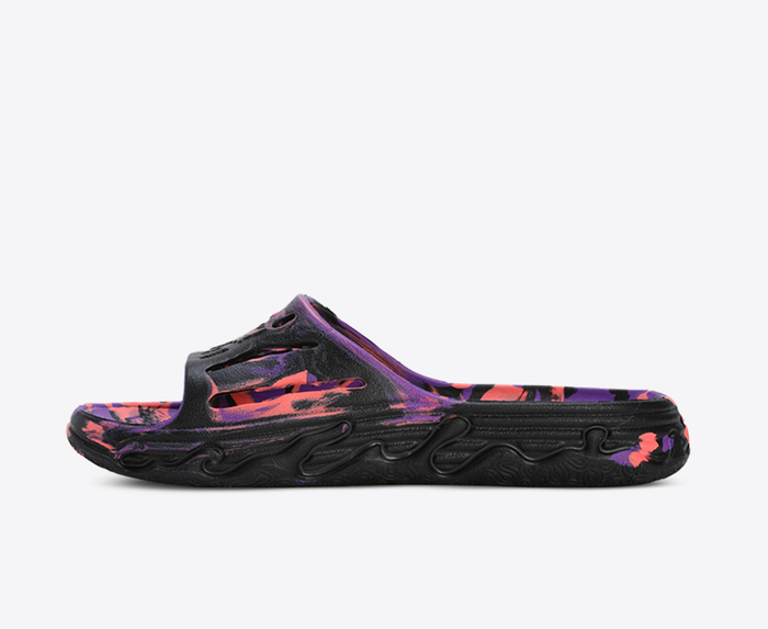 Puma - MB03 SLIDE 'PUMA BLACK-DEEP ORCHID-FLURO PEACH PES' - VegNonVeg