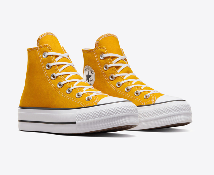 Converse - CHUCK TAYLOR ALL STAR LIFT HIGH 'YELLOW/WHITE-BLACK' - VegNonVeg