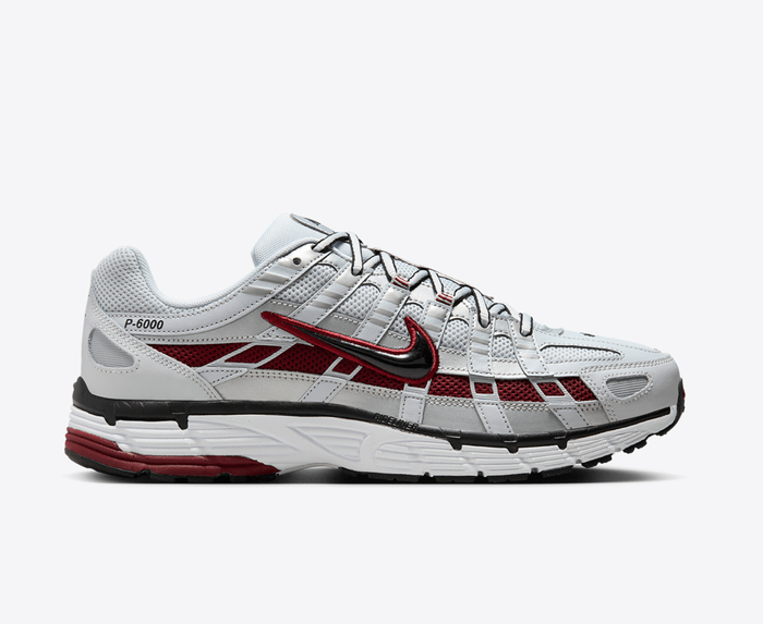 Nike - P-6000 'PURE PLATINUM/DARK TEAM RED' - VegNonVeg