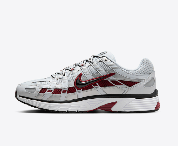 Nike - P-6000 'PURE PLATINUM/DARK TEAM RED' - VegNonVeg