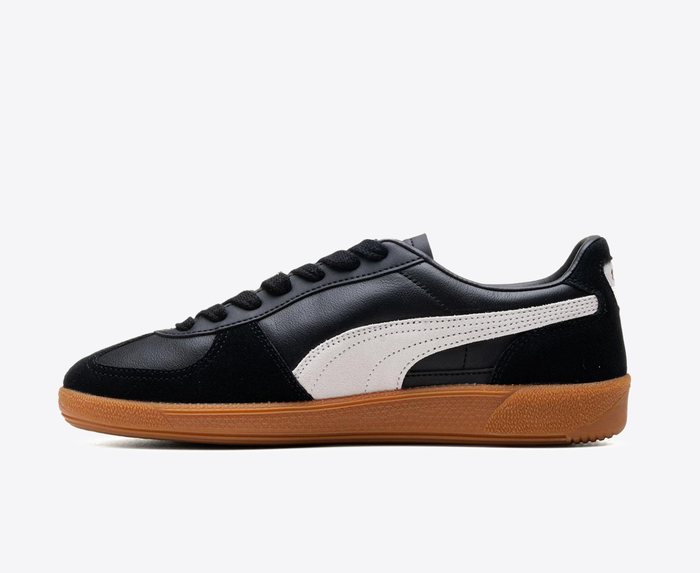 Puma - PALERMO LEATHER 'PUMA BLACK/FEATHER GRAY-GUM' - VegNonVeg