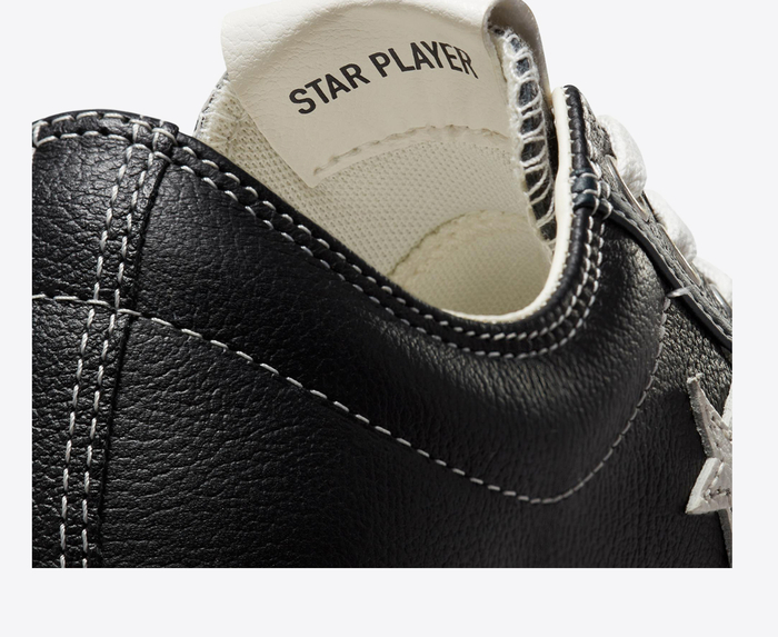 Converse - STAR PLAYER 76 OX 'BLACK/VINTAGE WHITE-SILVER' - VegNonVeg