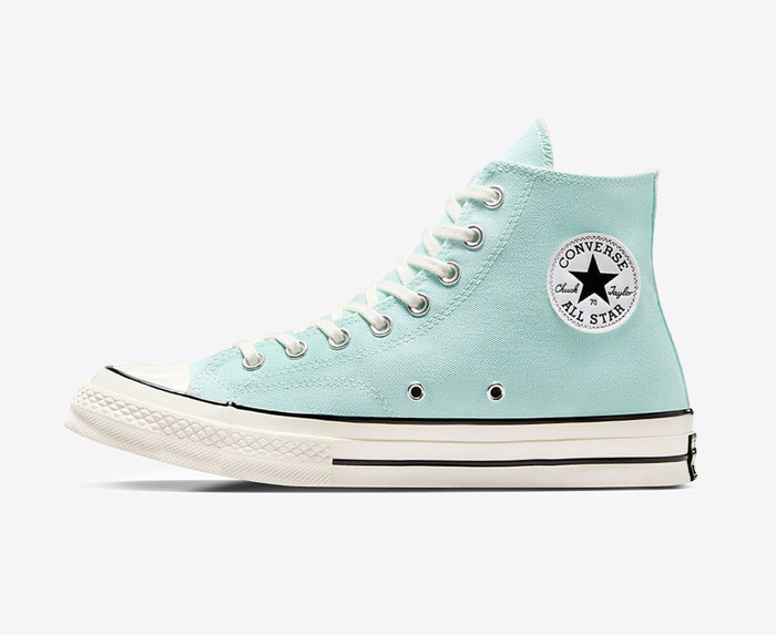 Converse - CHUCK 70 HIGH 'POLAR BEAM/EGRET-BLACK' - VegNonVeg