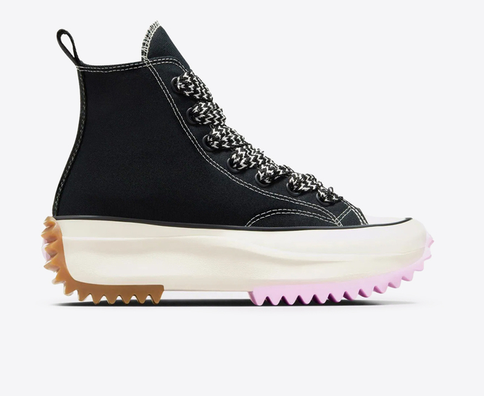 Converse - RUN STAR HIKE HIGH 'BLACK/PINK FOAM-EGRET' - VegNonVeg