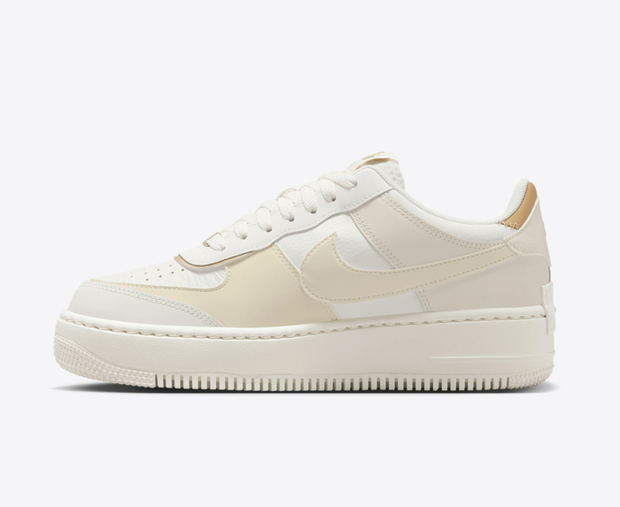 Nike - AIR FORCE 1 SHADOW 'SAIL/METALLIC GOLD-COCONUT MILK' - VegNonVeg