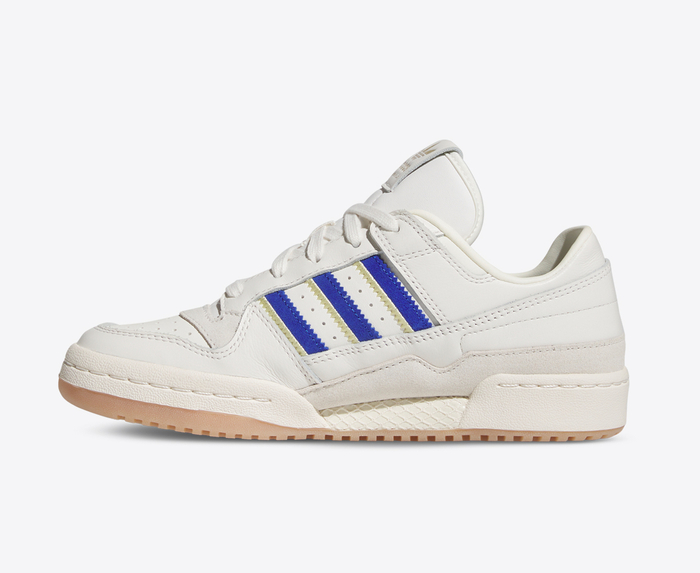 Adidas Originals - FORUM LOW CL 'CLOUD WHITE/ROYAL BLUE-YELLOW' - VegNonVeg