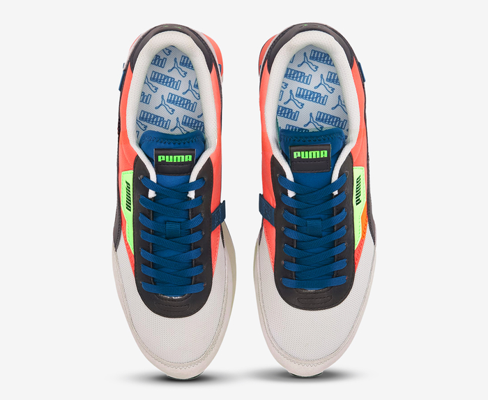 Puma - Future Rider Neon Play 'Puma White-Fusion Coral' - VegNonVeg