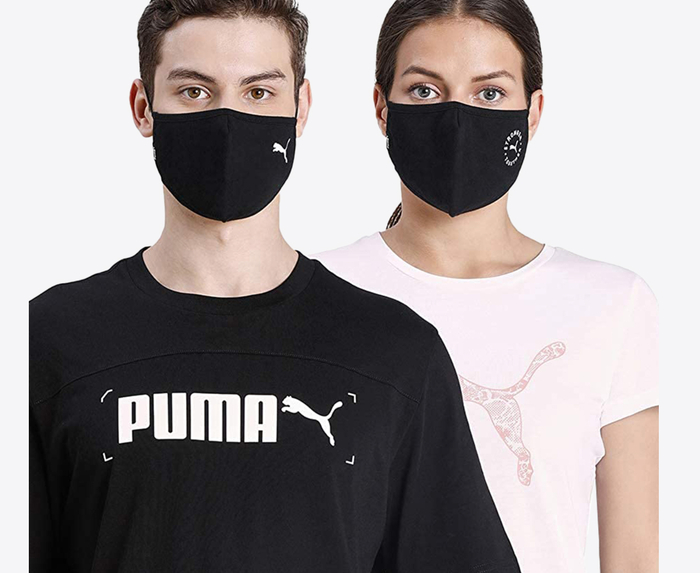 Puma - FACE MASK II SET OF 2 IN ADULTS 'PUMA BLACK' - VegNonVeg