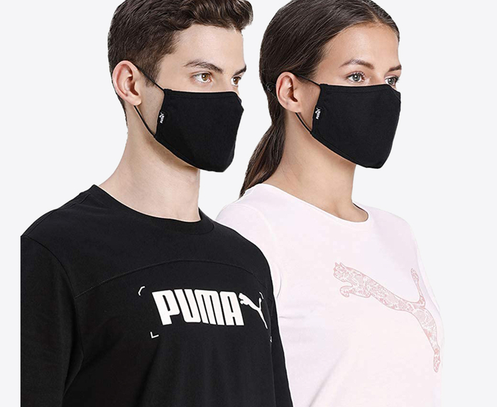 Puma - FACE MASK II SET OF 2 IN ADULTS 'PUMA BLACK' - VegNonVeg