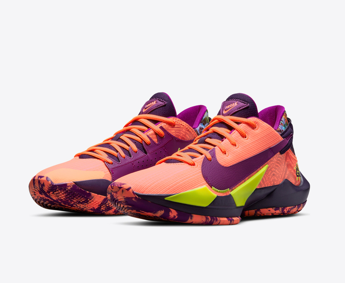 Nike - ZOOM FREAK 2 'BRIGHT MANGO/RED PLUM-VOLT-GRAND PURPLE' - VegNonVeg