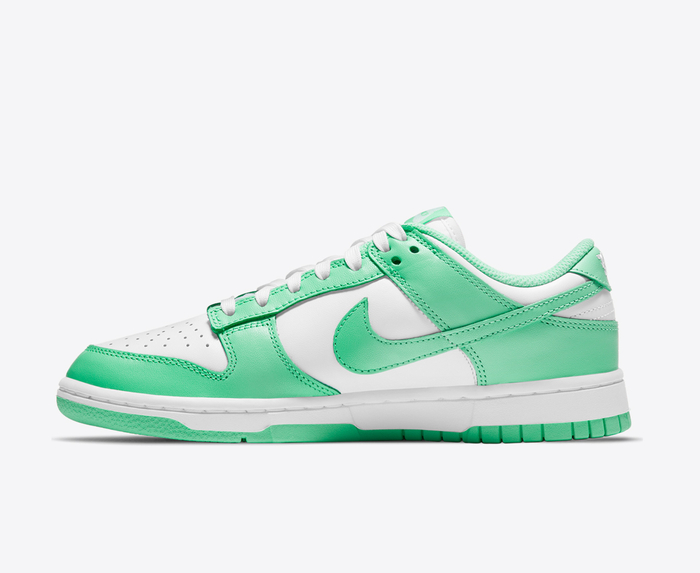 Nike - W NIKE DUNK LOW 'WHITE/GREEN GLOW-WHITE' - VegNonVeg