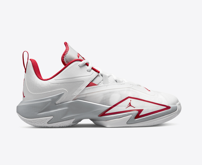 Jordan - ONE TAKE 3 PF 'WHITE/GYM RED-LT SMOKE GREY' - VegNonVeg