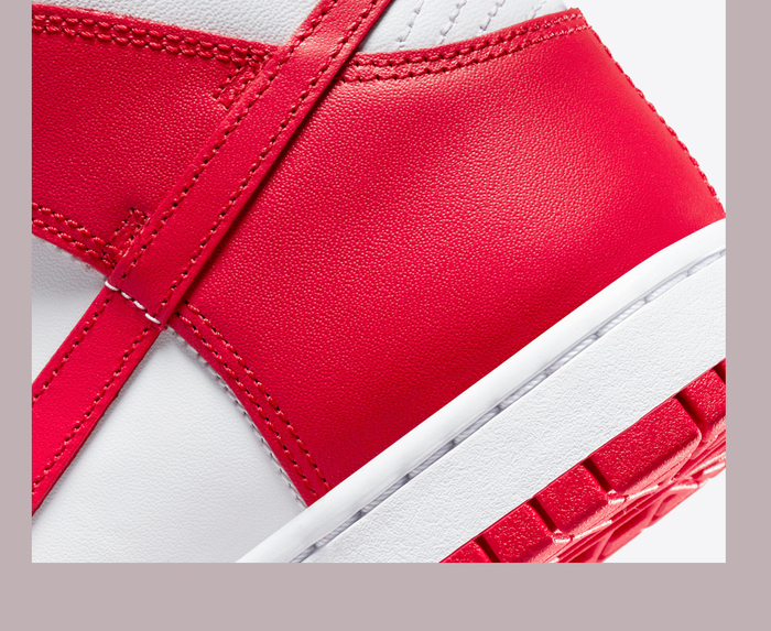 Nike - DUNK HI RETRO 'WHITE/UNIVERSITY RED' - VegNonVeg