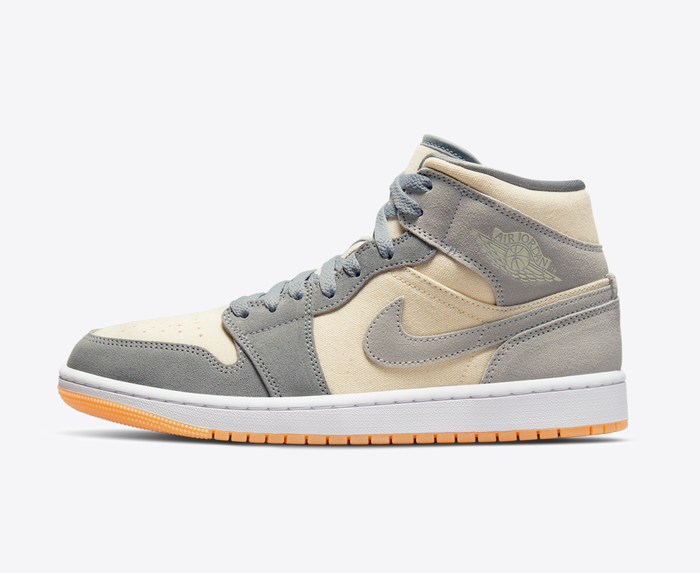 Jordan - AIR JORDAN 1 MID SE 'COCONUT MILK/COCONUT MILK/PARTICLE GREY ...