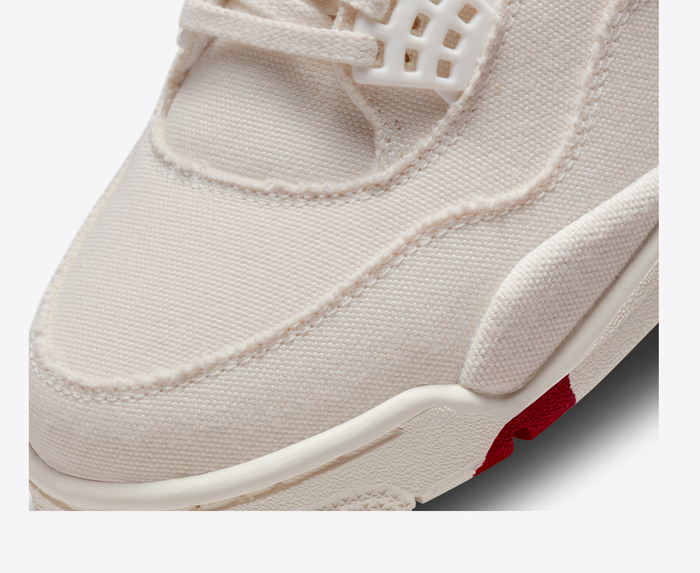 Jordan - WMNS AIR JORDAN 4 RETRO 'SAIL/SAIL/CEMENT GREY/FIRE RED ...