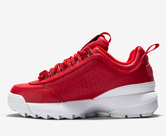 Fila - DISRUPTOR II ZIPPER 'RED/WHITE/METALLIC GOLD' - VegNonVeg