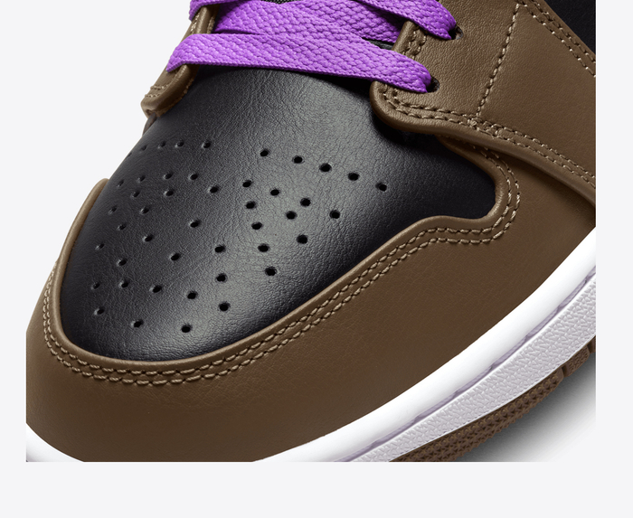 Jordan - AIR JORDAN 1 MID 'PALOMINO/WHITE-WILD BERRY' - VegNonVeg