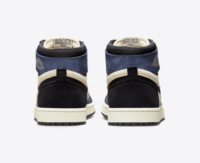 Jordan - W AIR JORDAN 1 ZM AIR CMFT 2 'MUSLIN/BLACK-BLACKENED BLUE ...