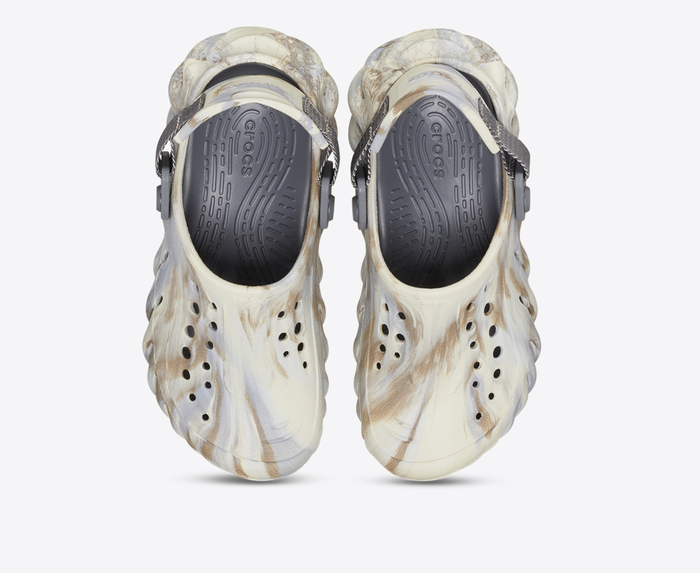 Crocs - ECHO MARBLED CLOG 'BONE/MULTI' - VegNonVeg