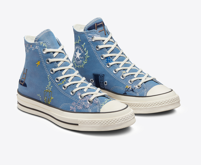 Converse - CHUCK 70 HIGH 'LIGHT BLUE/MULTICOLOR/EGRET' - VegNonVeg
